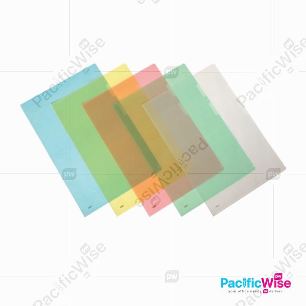 CBE Clear Folder L Shape Colour for F4 Size