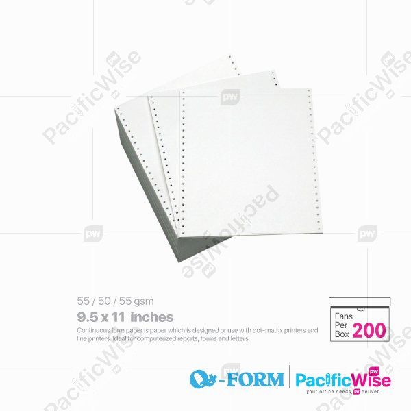 Computer Form 3 Ply 9.5" x 11"