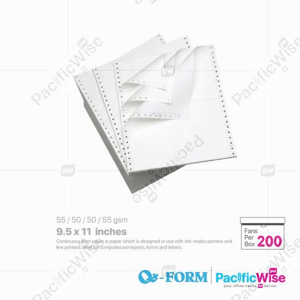 Computer Form 4 Ply 2 Up 9.5" x 11"