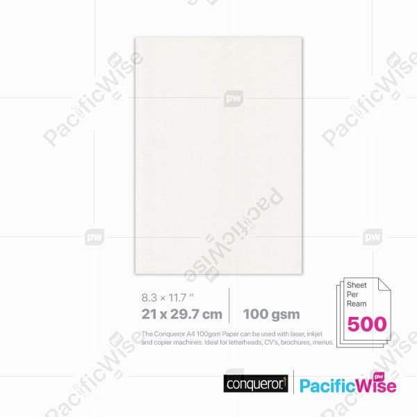 Conqueror Wove Paper 100GSM A4 Size (500'S)