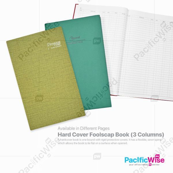 Hard Cover Foolscap Book (3 Columns)