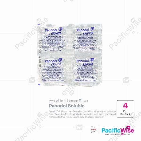 Panadol Soluble 4's (Lemon)