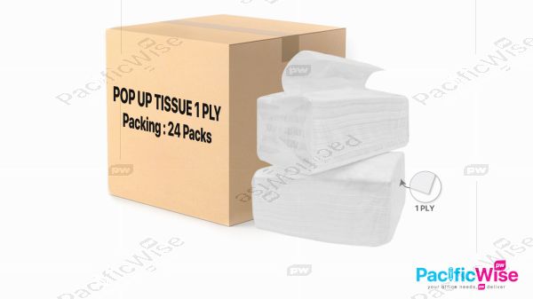 Pop Up Tissue/Tisu Pop Up/Tissue Paper/1 Ply/100mmx100mm (24 Packs x 1 ...