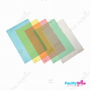 CBE Clear Folder L Shape Colour for F4 Size