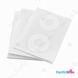 A4 Simili Sticker Label Round Shape 118mm / 15mm (100'S)