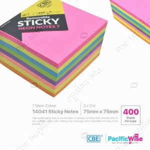CBE Removable Sticky Note 14041 (Neon Colour)