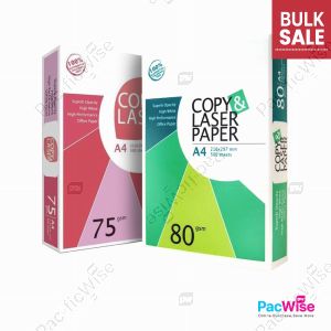 A4 Paper/Copy & Laser/A4 Kertas 75gsm/A4 Kertas 80gsm/Copier Paper (500 ...