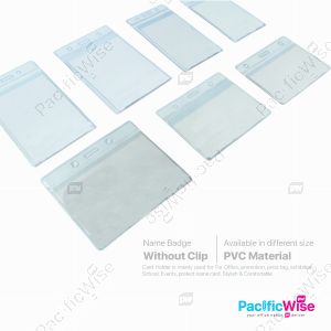 Name Badge Without Clip PVC