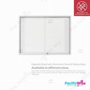 Magnetic Board with Aluminium Frame & Sliding Glass