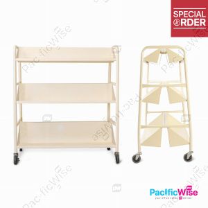 Mobile Book Trolley Double Sided 3 Angeld Tier (WB-902)