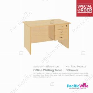 Office Writing Table with Fixed Pedestal 3Drawer