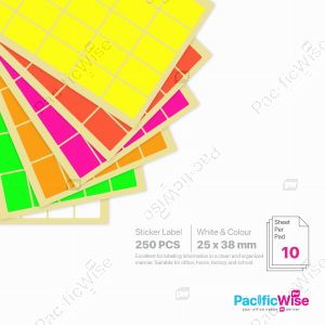 Rectangle Sticker Label 25mm x 38mm