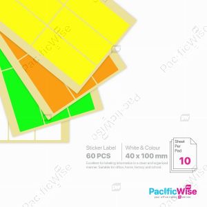 Rectangle Sticker Label 40mm x 100mm